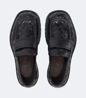 Bottega Veneta Haddock Intrecciato Leather Loafers