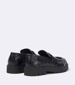 Bottega Veneta Haddock Intrecciato Leather Loafers