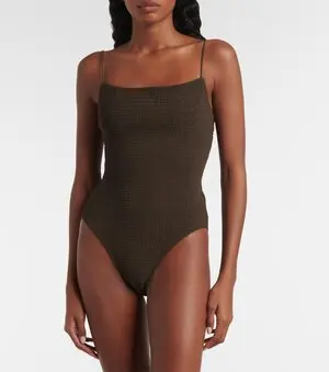 TOTEME Shirred Jersey Swimsuit