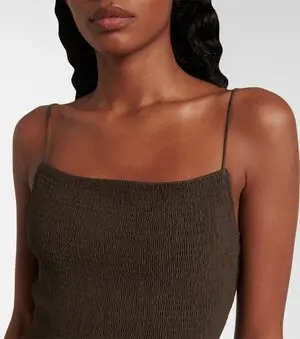 TOTEME Shirred Jersey Swimsuit