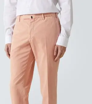 SLOWEAR Cotton Slim-fit Pants - Orange