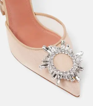Amina Muaddi Begum 95 Mesh Slingback Pumps