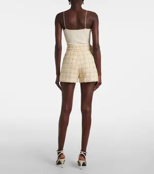 Giambattista Valli Checked Cotton-blend Shorts