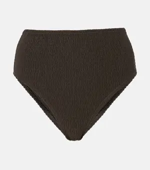 TOTEME Shirred Bikini Bottoms - Brown