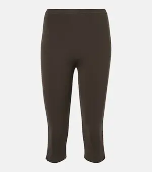 TOTEME Jersey Capri Pants - Brown