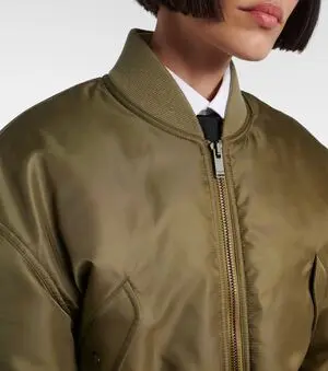 Saint Laurent Padded Bomber Jacket - Green
