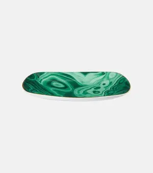 L'Objet Malachite Small Decorative Tray - Green