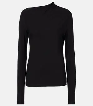 TOTEME Draped Jersey Top - Black