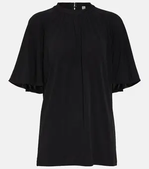 TOTEME Draped Jersey Top - Black