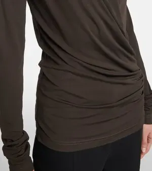 TOTEME Draped Jersey Top - Grey