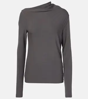 TOTEME Draped Jersey Top - Grey