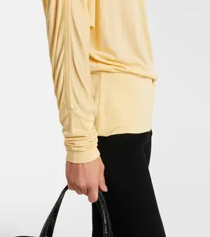 TOTEME Draped Jersey Top - Yellow