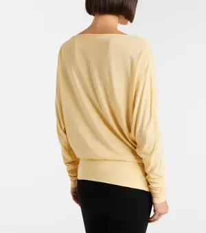 TOTEME Draped Jersey Top - Yellow