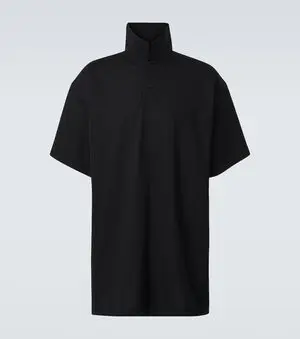 Balenciaga Bb Garderobe Cotton Piqué Polo Shirt - Black