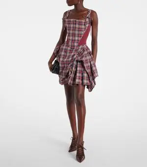 VIVIENNE WESTWOOD Puppy Tartan Linen And Cotton Corset - Multicoloured