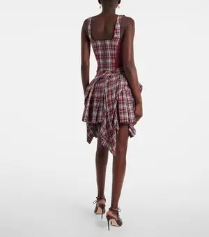 VIVIENNE WESTWOOD Puppy Tartan Linen And Cotton Corset - Multicoloured