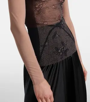 Balenciaga Trompe-l'oeil Lace Top - Black