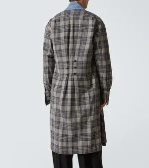 GREG LAUREN Plaid Cotton Coat