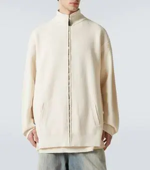 Balenciaga Logo Zip-up Cardigan