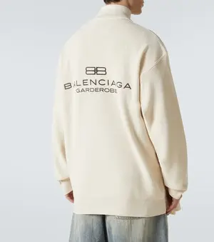 Balenciaga Logo Zip-up Cardigan