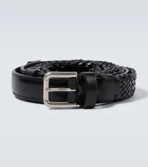Dolce & Gabbana Braided Leather Belt - Black