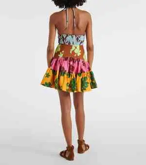 ALEMAIS Poppy Printed Halterneck Mini Dress