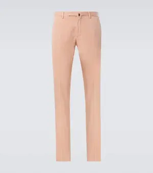 SLOWEAR Slim Fit Cotton Trousers