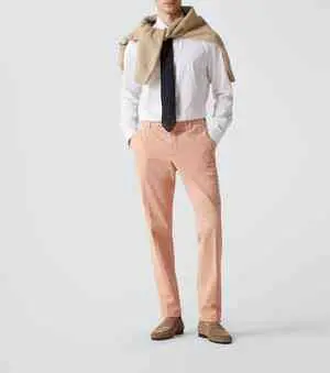 SLOWEAR Slim Fit Cotton Trousers