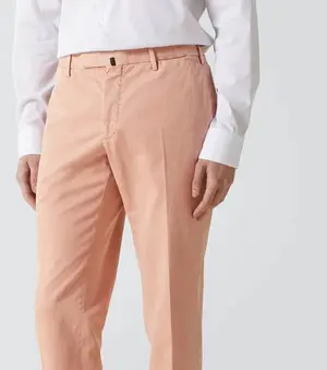SLOWEAR Slim Fit Cotton Trousers