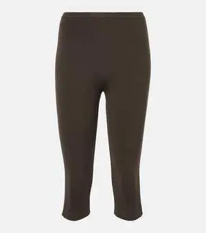 TOTEME Jersey Capri Pants - Brown