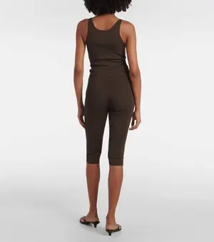 TOTEME Jersey Capri Pants - Brown