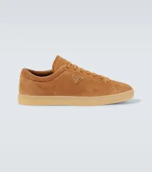 Prada Logo Suede Sneakers