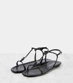 Prada Leather Sandals - Black