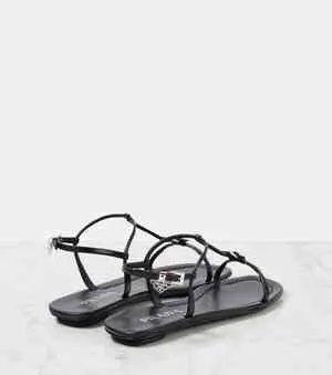 Prada Leather Sandals - Black
