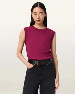 ALLSAINTS Sleeveless Ruched Tank Top - Pink