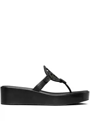Tory Burch Miller Wedge Sandals - Black