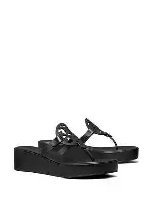 Tory Burch Miller Wedge Sandals - Black