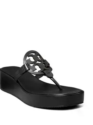 Tory Burch Miller Wedge Sandals - Black