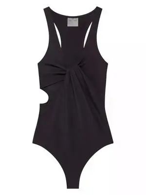 COURREGES Twist One-piece Swimsuit - Black