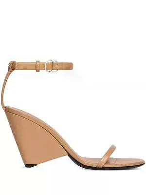 COURREGES Oblique Wedge Sandals - Brown