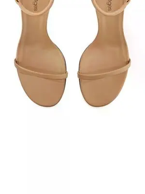 COURREGES Oblique Wedge Sandals - Brown