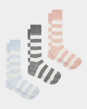Paul Smith Paul Smith Barry Stripe 3-Pack Crew Socks Pattern