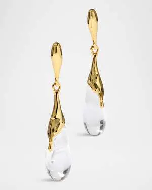 Alexis Bittar Liquid Lucite Teardrop Earrings