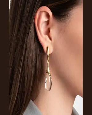 Alexis Bittar Liquid Lucite Teardrop Earrings