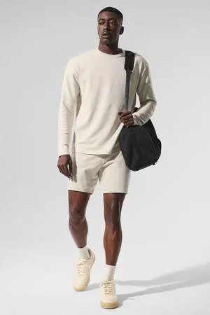 Alo Yoga Double Take Long Sleeve Crewneck Top - Bone