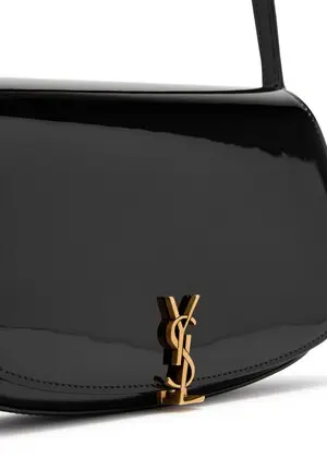 Saint Laurent Voltaire Mini Patent Leather Shoulder Bag - Black
