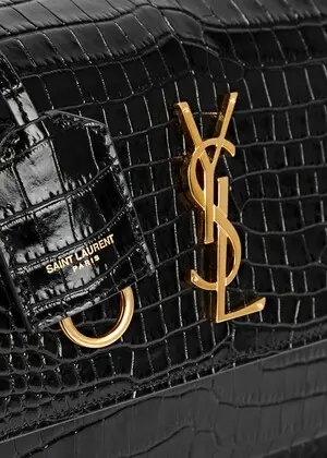 Saint Laurent Sunset Medium Crocodile-effect Shoulder Bag