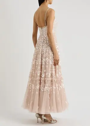 NEEDLE & THREAD Maeve Sequin-embellished Tulle Gown