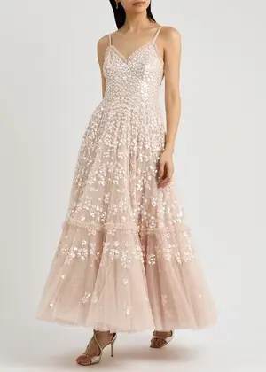 NEEDLE & THREAD Maeve Sequin-embellished Tulle Gown