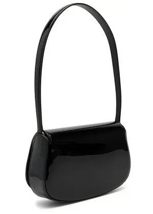 Saint Laurent Voltaire Mini Patent Leather Shoulder Bag - Black